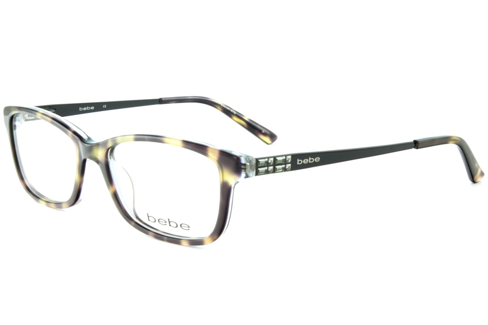 bebe BB5084 LOVE THE NIGHTLIFE 226 JET TORT | bebe glasses frames from ...